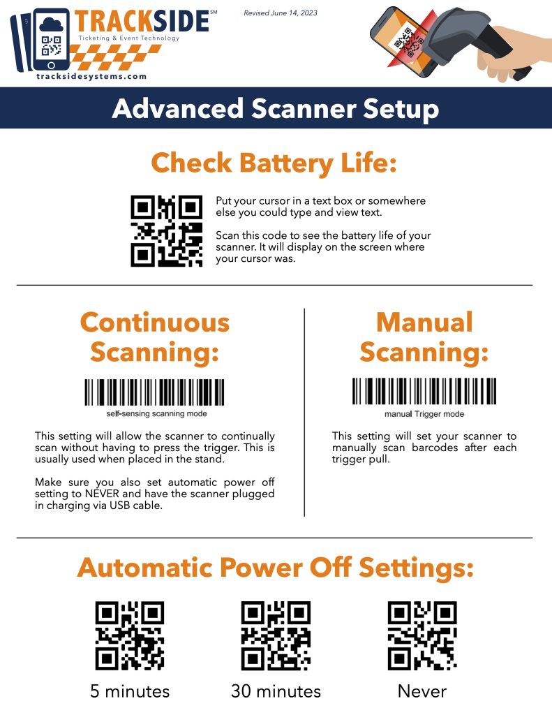 Scanner Connection & Setup - Trackside Systems